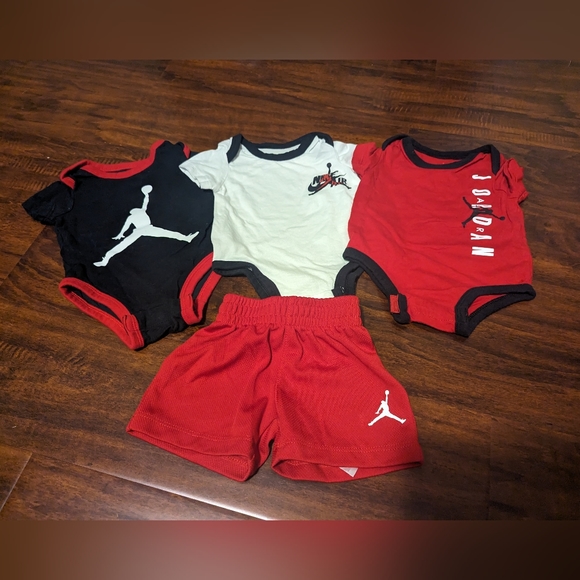 Jordan | One Pieces | Air Jordan Bundle 3 Set Onesie And Shorts | Poshmark